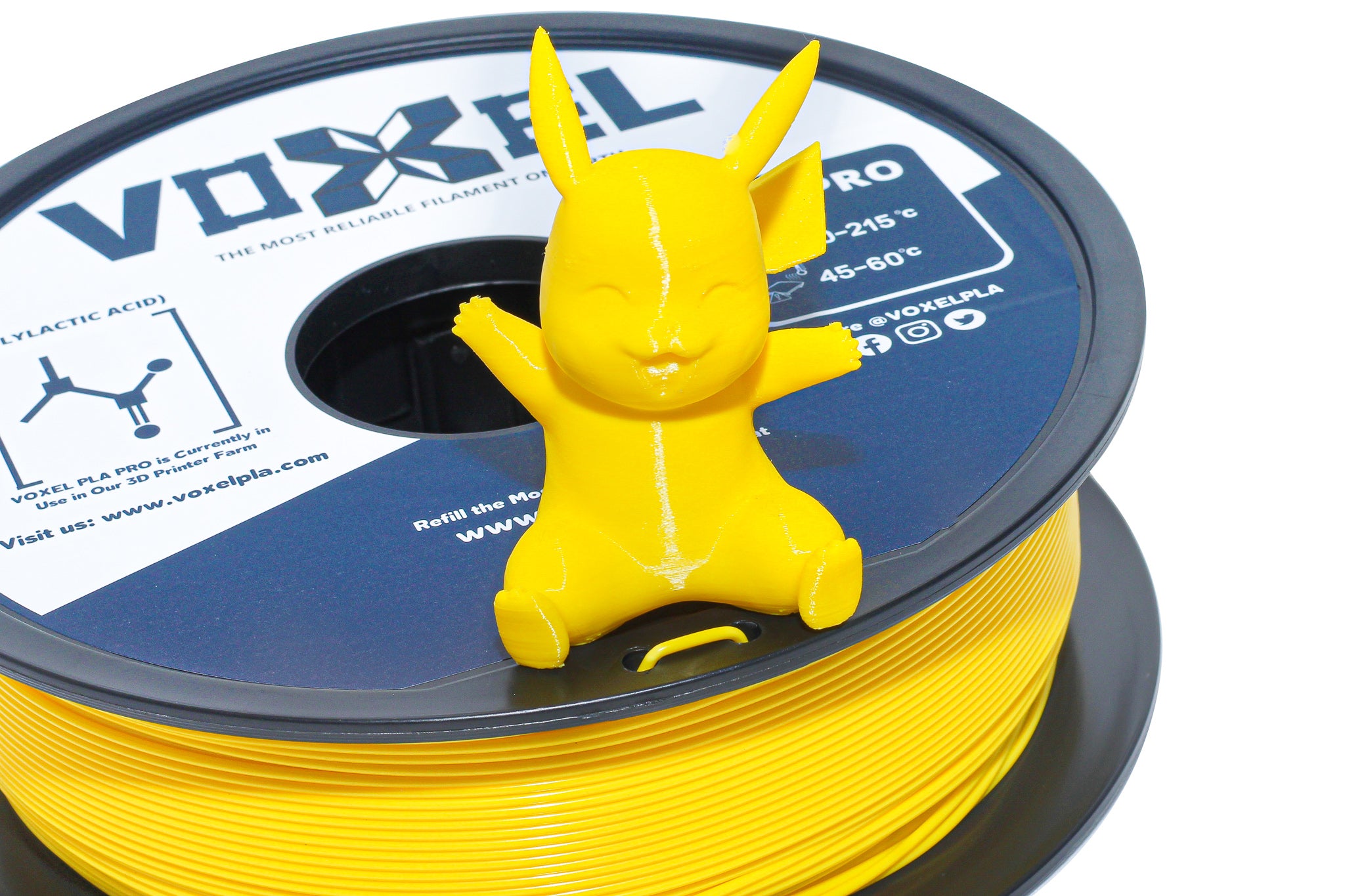 VOXELPLA PLA Plus Yellow Filament - $16.99 1.75mm for FDM 3D Printer