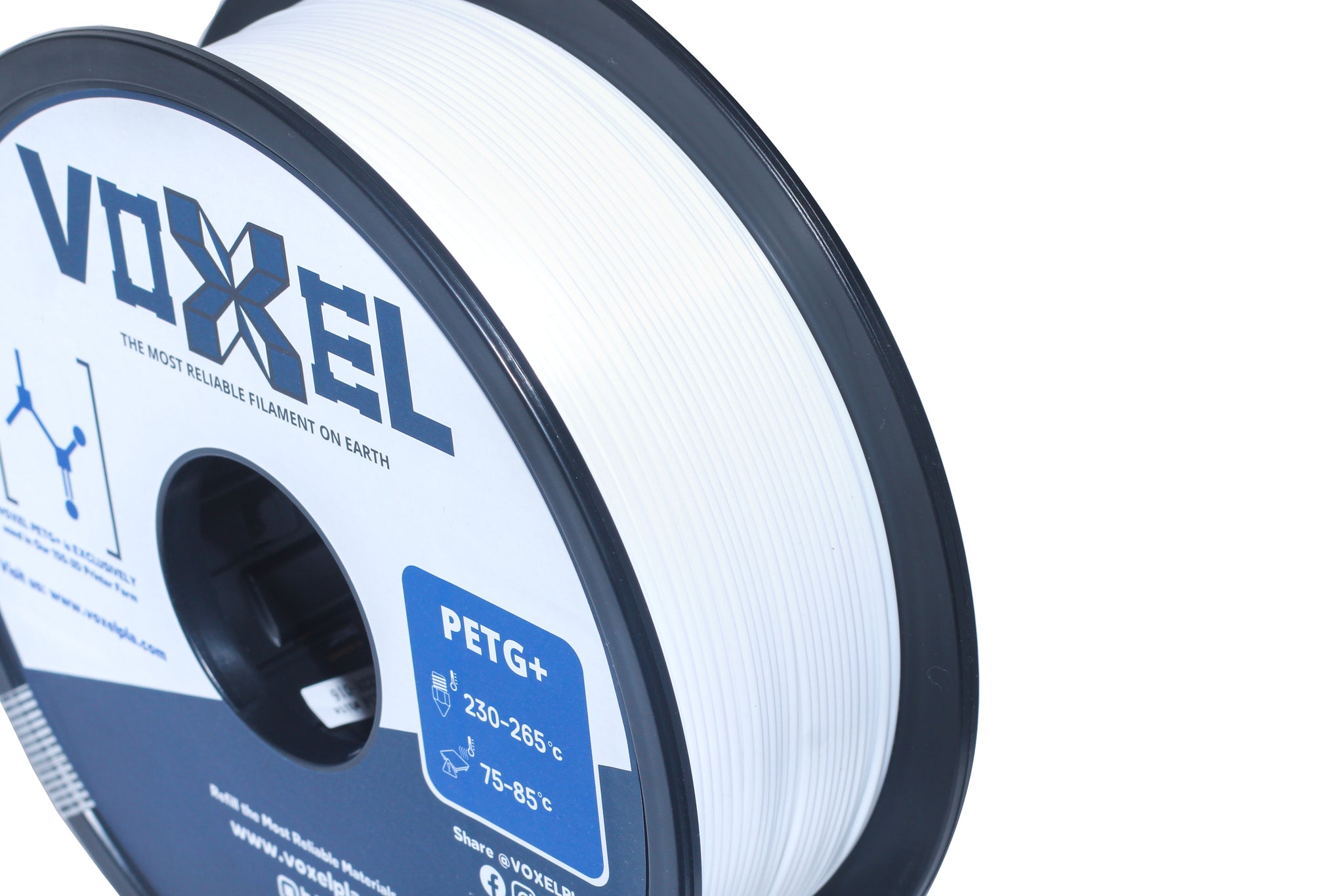 VOXELPETG PETG Plus White Filament - $16.99 1.75mm for FDM 3D Printer ...